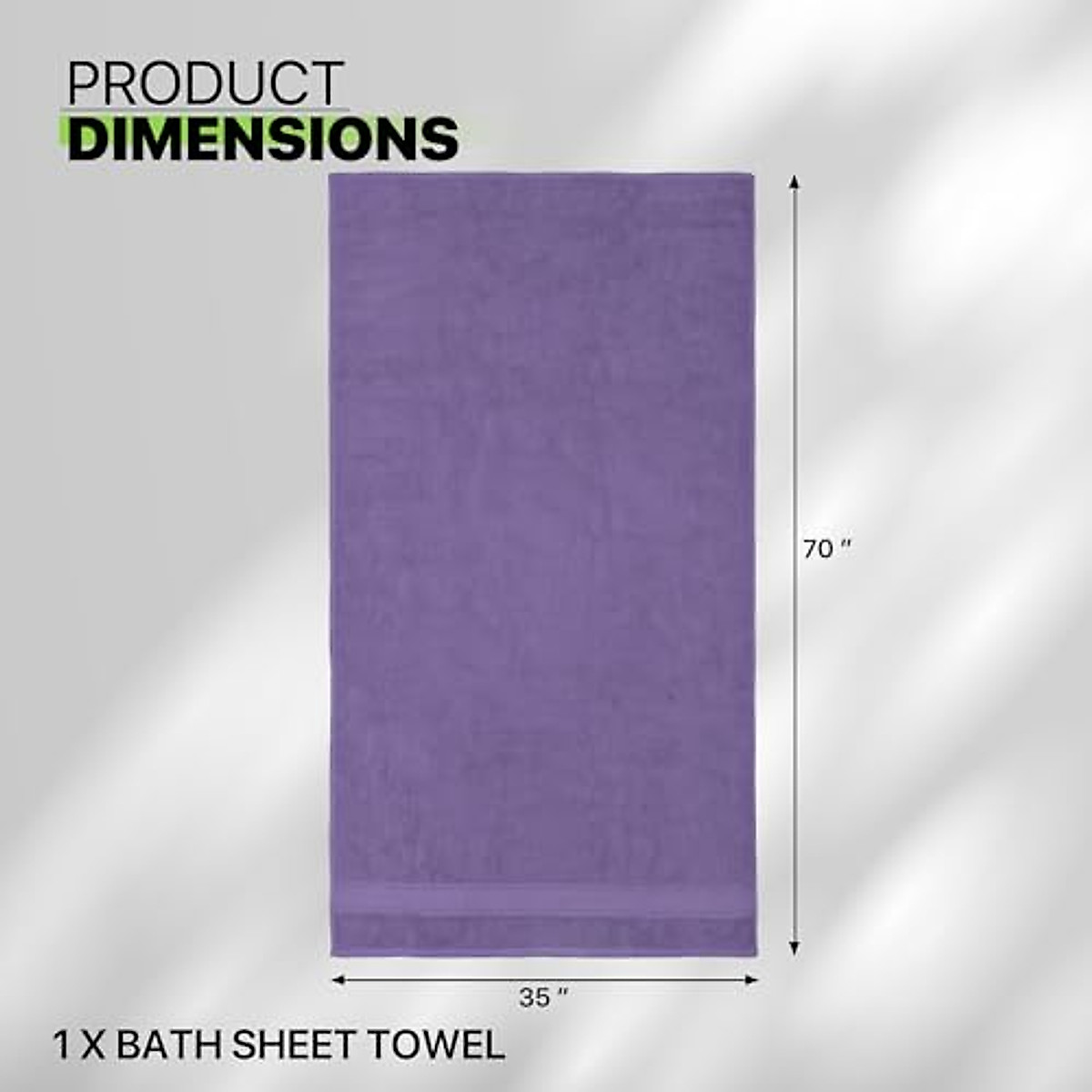 Magshion Extra Large Cotton Bath Sheet for Bathroom Adults Oversized Quick-Dry Bath Sheet Towel, Light Purple