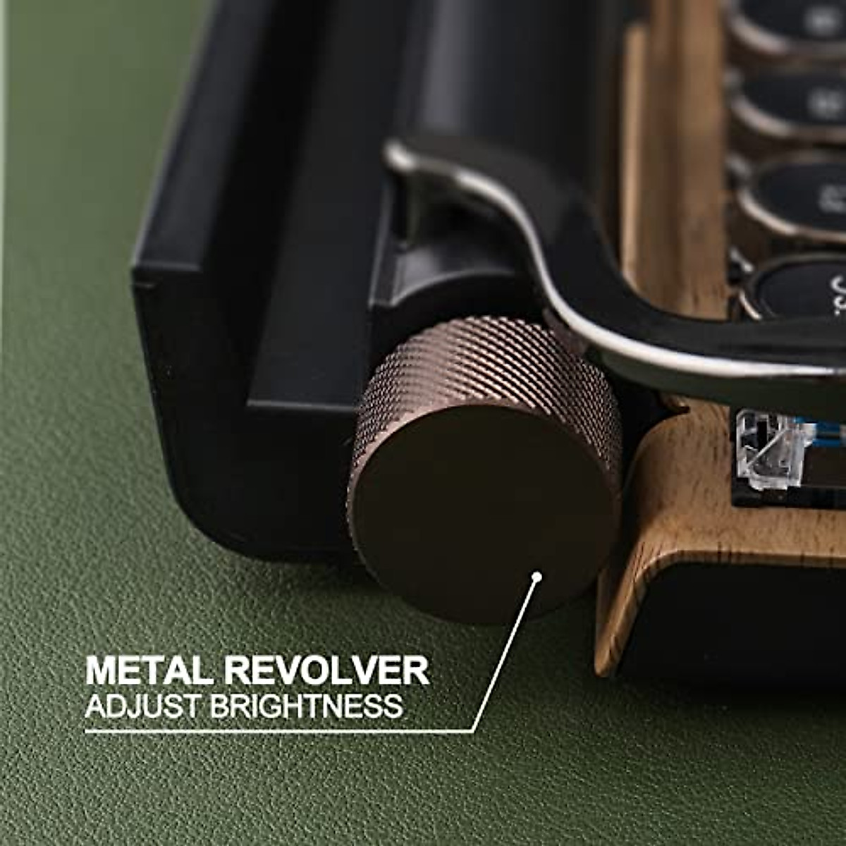 SUEHIODHY Retro Typewriter Keyboard Bluetooth5.0 LED Backlit Mechanical Keyboards 83keys Blue Switch with Stand Wired Punk Style Keyboard for Tablet/Desktop/Laptop/Cell Phone (Wood)