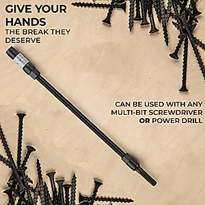 AMERICAN MUTT TOOLS Flexible Drill Bit Extension – 7.5” Flexible Screwdriver Tool | Flexible Shaft Drill Bit Extension, Bendable Flex Bit for Hard to Reach Spaces | Flexible Bit Extension Bar