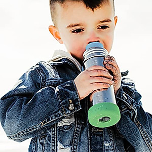 Pura Kiki Silicone Bottle Bumper - Plastic-Free, Medical-Grade, Protective, Anti-Slip Bottom Cover Compatible w/Pura Stainless Bottles 5oz, 9oz & 11oz (Moss and Mint)