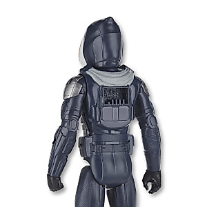 Marvel Black Widow Titan Hero Series Blast Gear Taskmaster Action Figure, 12-Inch Toy, with Launcher and Projectiles, Ages 4 and Up