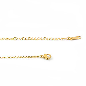 Kigu Sandra Name Necklace Heart Shaped Gold Plated Personalized Dainty Necklace - Jewelry Gift Women, Girlfriend, Mother, Sister, Friend