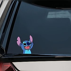 Anime Car Stickers and Decals for Stitch Bumper Motorcycle Cartoon Decal