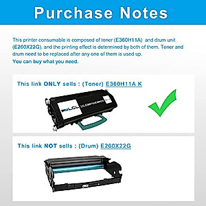 LCL Remanufactured Toner Cartridge Replacement for Lexmark E360H11A E360H21A 9000 Pages E360,E360d, E360dn, E360dt, E360dtn, E460d, E460dn, E460dw, E460dtn, E462dtn (1-Pack Black)