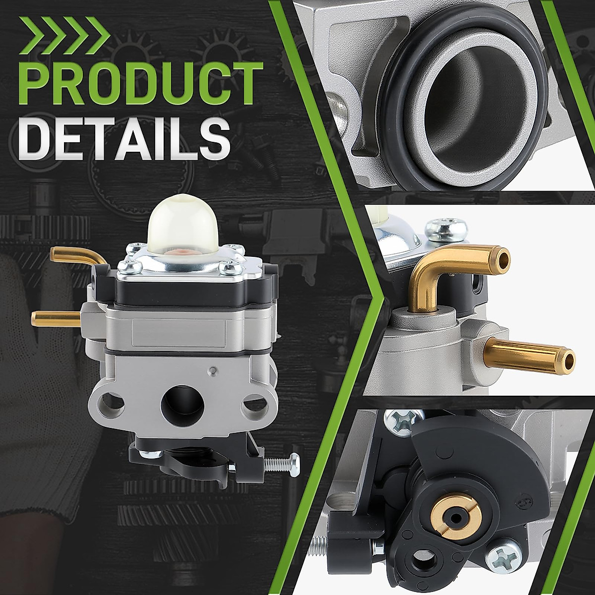 Carbbia 753-06258 Carburetor for Craftsman MTD 316.794011 Blower for Homelite UT33650 UT33650B for Cub Cadet CC148 Tiller for Ryobi RBC430SBSB Brush Cutter