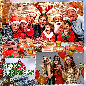 Yaomiao 300 Pieces Christmas Plastic Glasses 2 oz Christmas Party Transparent Cups Bulk Disposable Plastic Drinking Tasting Cups Christmas Shot Glasses for Adults for Whiskey Xmas Party Supplies