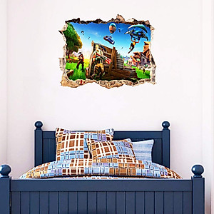 3D Wall Sticker Gaming Room Decor Boys Bedroom Decal Removable Kids Boys Girls Bedroom Wall Sticker Decal Home Decor Art Mural Wallpaper Window Wall Stickers Murals1