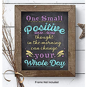 Positive Quotes Wall Decor Poster - Inspirational Uplifting Encouragement Gift for Women, Daughter, Best Friend, Teens, Girls - Motivational Self Improvement Art for Bathroom, Bedroom, Home Office