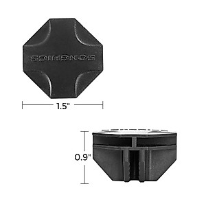 SONGMICS Plastic Connectors for DIY Wire Cube Storage Unit, 20 Pieces, ABS Connector with 8 Slots, Black AULPC0B20