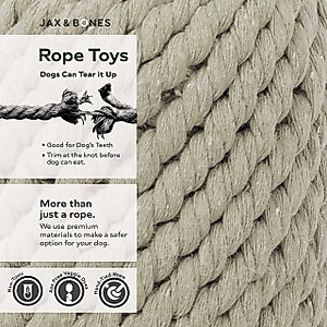 Jax & Bones Dog Rope Toy for Gentle Chewers - 8" Pull Toy for Dogs - Tug of War Toy for All Breeds | One Size Unicorn
