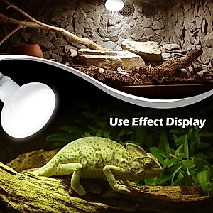 MCLANZOO Reptile Heat Lamp 75W 2 PACK,UVA Basking Spot Heat Lamp Bulbs,Natural Daylight Heating Light for Bearded Dragon, Turtle,Lizard,Chicken Brooder,Reptile with Digital Temperature Thermometer