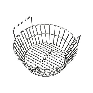 Stainless Charcoal Ash Basket for Large BGE Grill, Charcoal Grill Ash Basket also fits Kamado Joe Classic and Other Similar Grills
