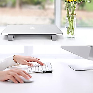 SUPBEE Universal Laptop/Computer Keyboard Stands, [4 Pack] Rubber Tilting Wedge Riser Holder for Desk, Ultra Compact Portable Ventilated Stand & Elevated Feet for Notebook Keyboard - Black