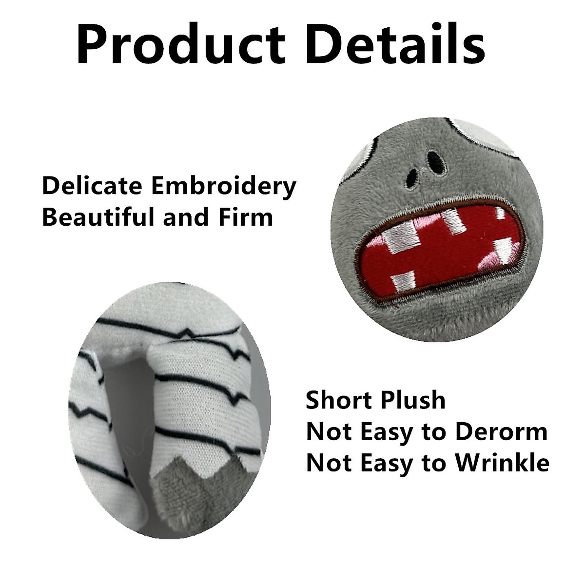 JHESAO 3 PCS Plants and Zombies Mummy Plush 1 2 Stuffed Zombies Set Toy Mummy Zombie PVZ Plushies Figure Soft Doll New