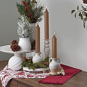 Root Candles Unscented Dinner Candles Beeswax Enhanced Timberline™ Collenette Boxed Candle Set, 9-Inch, Portobello, 4-Count