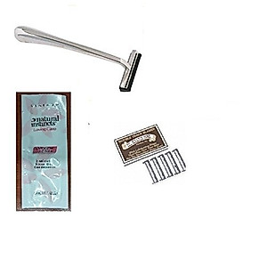 Trac II Chrome Handle + Colonel Ichabod Conk Trac II Razor Blades 10 ct. with FREE Loving Color trial size conditioner