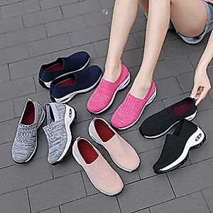 STUNAHOME Womens Slip-On Orthopedic Walking Shoes Non Slip Sole Breathable Mesh and Comfort Cushioning Sporty and Lightweight Sneakers for Women