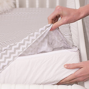 Fitted Crib Sheet Set. Luxe Baby Crib Sheets Girl and Boy. Grey Design Crib Sheets in Ultra Soft Cotton, Crib Sheets Set Fits All Crib Mattresses