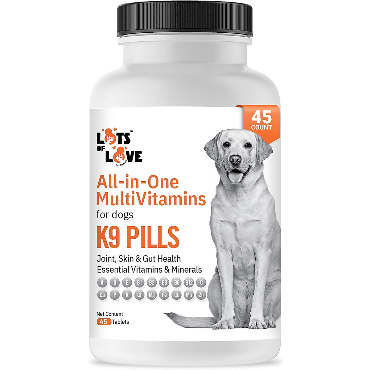 K9 Pills - Multivitamin for Dogs - Dog Supplement & Vitamin for Small, Medium & Large Dogs (45 Count)