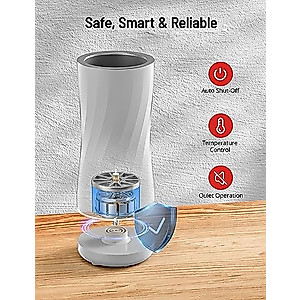 Milk Frother Electric, Symdral 4-in-1 Milk Frother and Steamer, Coffee Frother, Warm and Cold Milk Foamer, Milk Heater, with Auto Shut-Off, Silent Operation, for Latte, Cappuccino, Macchiato (White)