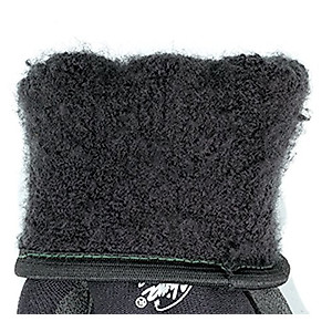 MCR Safety Gloves N9690FCL Ninja Ice Insulated Work Gloves 15-Gauge Black Nylon with Acrylic Terry Interior Fully Coated with HPT, Large, 1 Pair