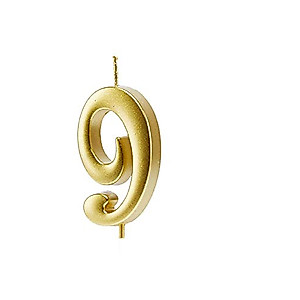 Mart 39th Birthday Candles,Gold Number 39 Cake Topper for Birthday Decorations