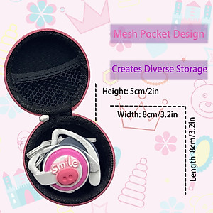 GOGOSINIS Earbuds Set with Case for Kids for School, Wired Over-Ear 3.5mm Headphones for Phone and PC, Wrap Around Ear Buds with Earhook for Kids 3-8, Comfortable Earphones with Hook (Unicorn)