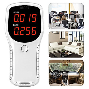 Formaldehyde Humidity Meter, 22mm HCHO TVOC Digital Meter,Air Detector, Air Moniter Controller, Indoor Air Pollution Detector for Home, Office