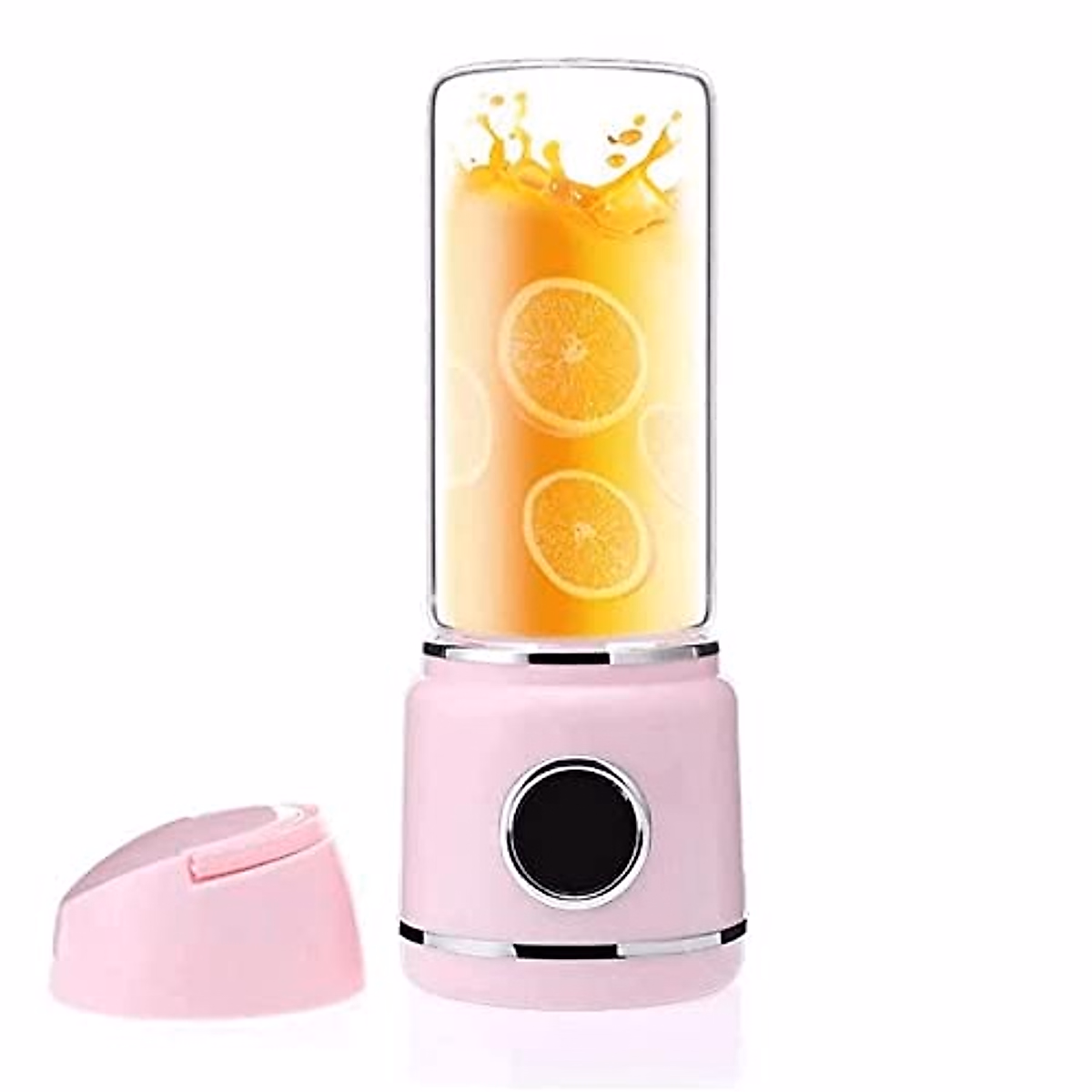 MXJCC Personal Blender Cup, Portable Blender for Shakes and Smoothies, Luium Mini Blender USB Rechargeable, with 6 Blades for Travel, Kitchen, Gym, Office (Color : Pink)