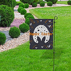 My Little Nest Seasonal Garden Flag Happy Easter Egg Double Sided Vertical Garden Flags for Home Yard Holiday Flag Outdoor Decoration Farmhouse Banner 12"x18"