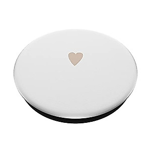 Sand / Beige / Tan Hand Drawn Heart Minimalist Love PopSockets Standard PopGrip