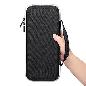 ADVcer Rog Ally Handheld Case, Waterproof EVA Hard Shell Protective Travel Case with Inner Transformable Game Console Stand, Flannel Soft Lining, Double Zipper, Carrying Handle for Rog Ally 7" (White)