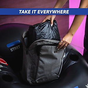 FranFusion Inflatable Gaming Chair for Kids & Teens with Cup Holders and Side Pocket - This Air Bean Bag Game Chair is The Perfect Furniture for Gamer Room Decor