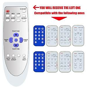 Replacement for Haier Amana Comfort aire Air Conditioner Remote Control 0010400318 0010400319 0010403068 0010403069 0010403408 0010403409 VC532237060714 0010400091 0010400092