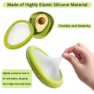 ANGEO Fruit Storage Containers for Fridge, Avocado Saver, Fruit and Vegetable Anti-Oxidation Storage Box, Set of 4 Reusable Refrigerator Storage Containers for Maintaining Freshness of Food