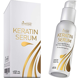 Vitamins Keratin Protein Hair Serum - Anti Frizz Control Hair Oil Repair Treatment - Gloss Shine & Heat Protectant for Frizzy Dry Damaged Locks