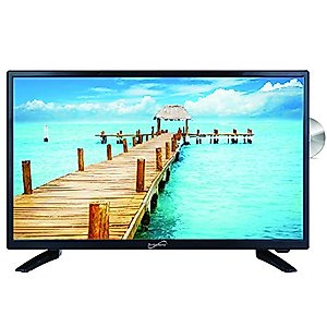 SuperSonic SC-2412 LED Widescreen HDTV & Monitor 24", Built-in DVD Player with HDMI, USB, SD & AC/DC Input: DVD/CD/CDR High Resolution and Digital Noise Reduction