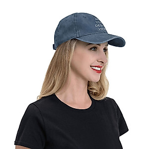 Custom Denim Hat for Men Personalized Design Your Own Text Name Logo Photo Hat Metal Adjustable Buckle Sweat-Absorbent Baseball Cap Washed Unisex (Navy)