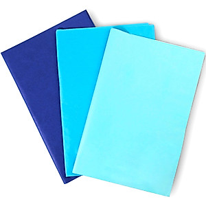 MR FIVE Assorted Blue Tissue Paper Bulk,29.5"x 19.6",Blue Tissue Paper for Gift Bags,30 Sheets Gift Wrapping Tissue Paper,Gift Wrapping Paper for Baby Shower Birthday Wedding Holiday, 3 Colors