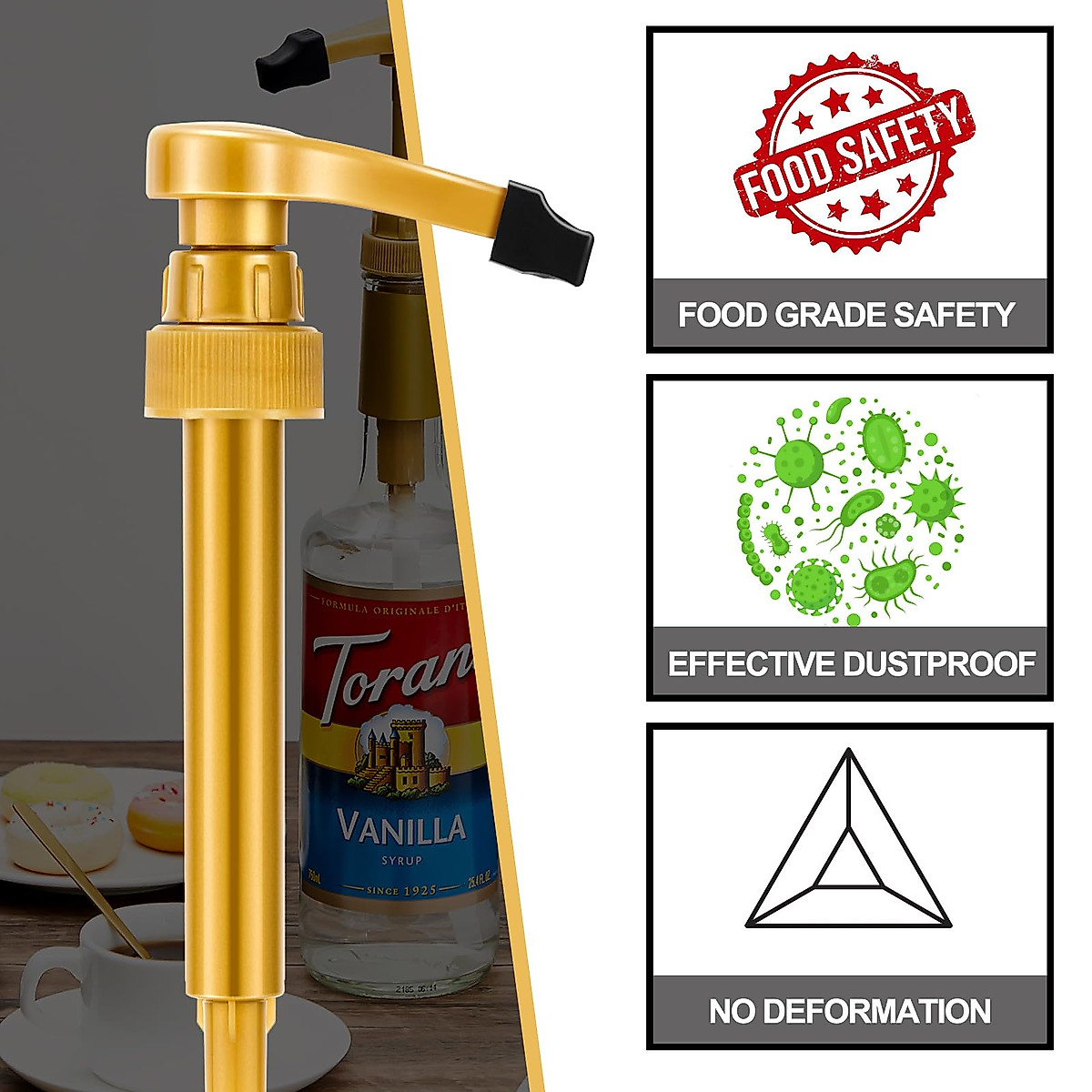 Zhehao 20 Pcs Coffee Syrup Pump Tip Cap Covers Pourer Cap Syrup Covers Black Rubber Caps Fits for Syrup Pump, Pour Dispenser, Oil Liquor Bottle, Keep Syrup Sugar Condiments Olive Clean Preserved