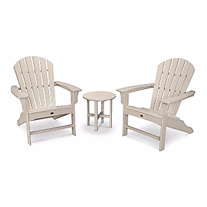 Trex Outdoor Furniture Yacht Club 3-Piece Shellback Adirondack Chair Set with Side Table
