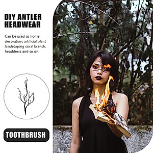 ABOOFAN 3pcs Branch Manzanita Branches Fake Dried Tree Branches Simulation Coral Plant Twigs DIY Antler Headdress Craft Halloween Party Home Decoration