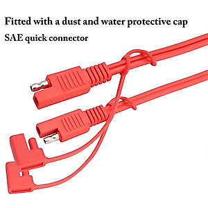 zdyCGTime SAE Extension Cord，Battery Extenstion Cable SAE to SAE Extension Cable Quick Disconnect Wire Harness SAE Power Cable with Waterproof Cap,for Automotive, Solar Panel Panel 18AWG 1m/3ft