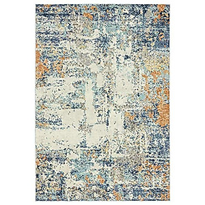 LUXE WEAVERS Abstract Blue Multi Colored 9x12 Area Rug