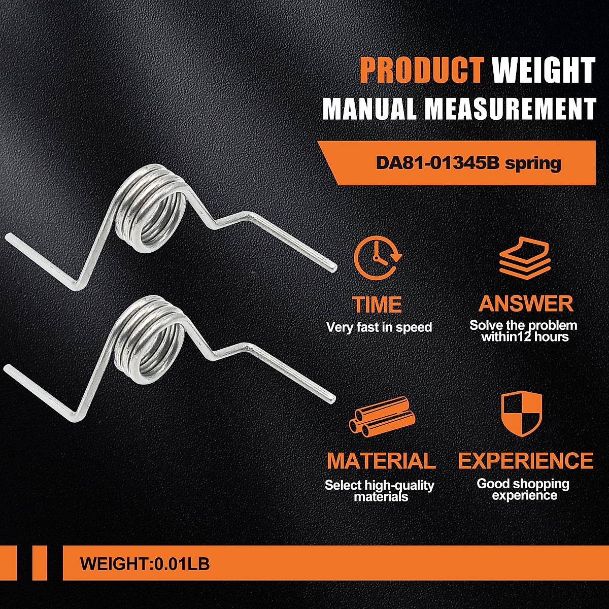 Upgraded DA81-01345B French Refrigerator Door Spring Compatible With Samsung GE Fridge RF18HFENBSR RF217ACBP RF217ACPN RF217ACRS RF267AEBP Etc Models Replace WR02X12650 DA81-01345A Spring - 2 Pack