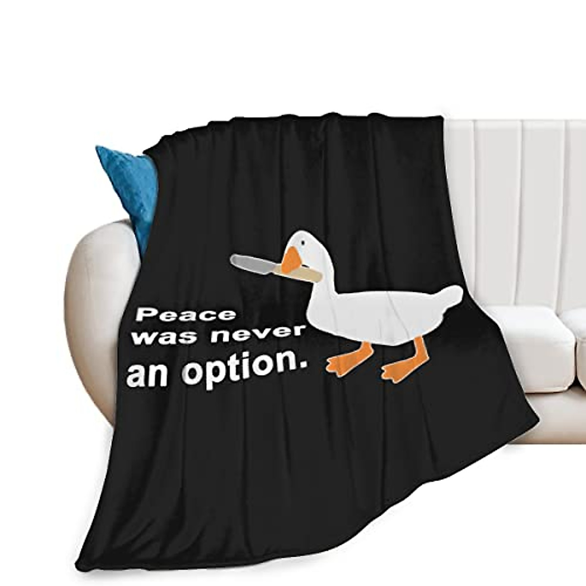 Peace was Never an Option Goose Super Soft Flannel Throw Blanket 50"x40" Lightweight Shaggy Air Conditioner Blanket Cooling Summer Blanket Towel Blanket for Couch