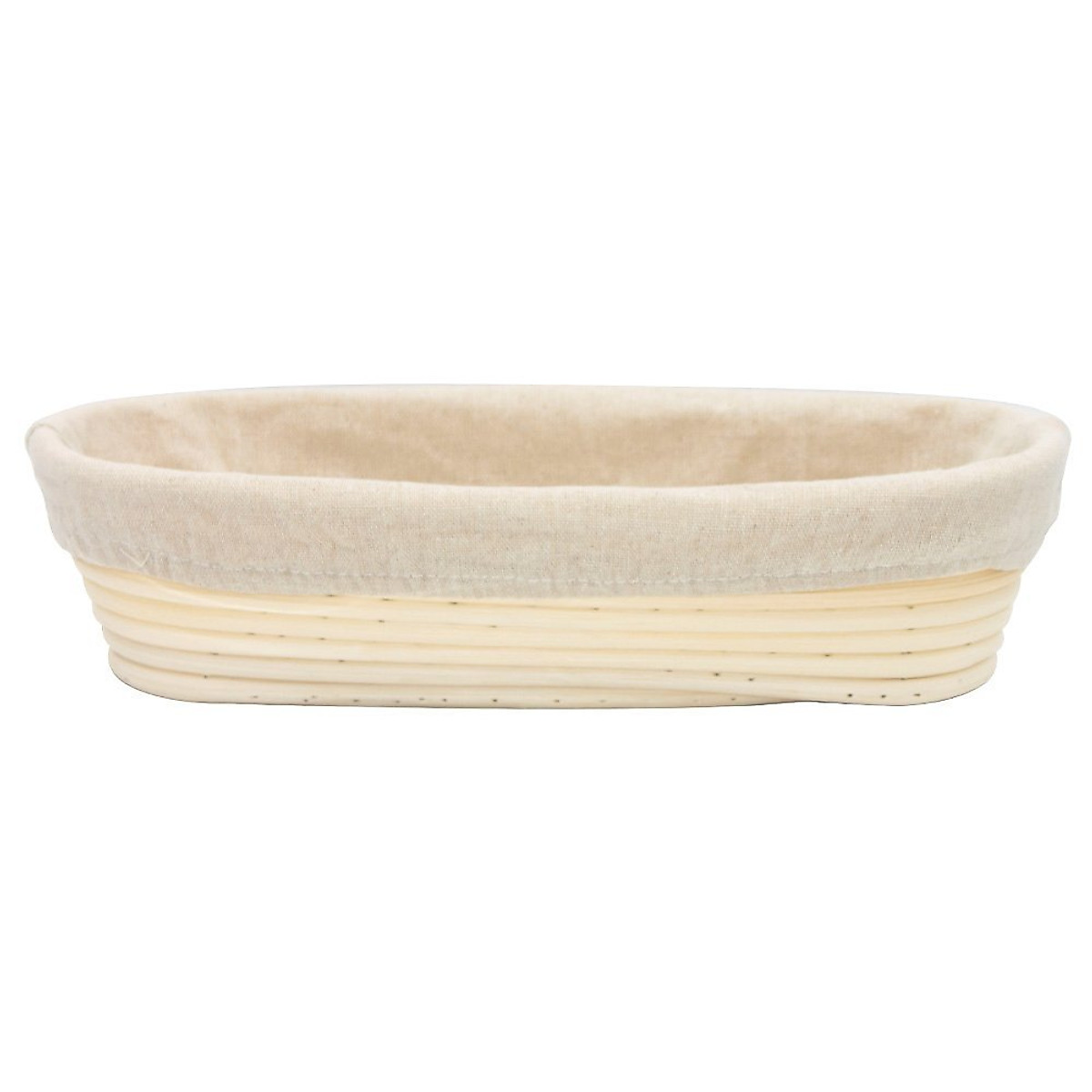 12 inch Oblong Oval Banneton Bread Proofing Basket, Brotform Bread Dough Proofing Rattan Basket +Liner Combo Set