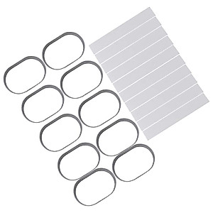 Luxshiny 10PCS Oval Cheesecake Molds with 100pcs Cake Liner Papers, Small Alloy Oval Cheese Half-Cooked Molds Tart Ring Mousse Circle Ring Mold DIY Baking Tools