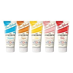 Curlsmith - Rainbow Hair Makeup Bundle - Vegan Temporary Hair Color & Styling Gel, 5 Colors (3 fl.oz x 5)