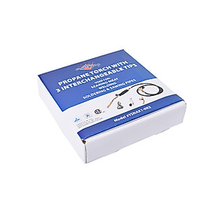 Flame King Propane Gas Torch 6,000 BTU Kit w/ 3 Burners for Melting, Brazing Gold and Silver Precious Metals, Welding, Soldering, and Repairs